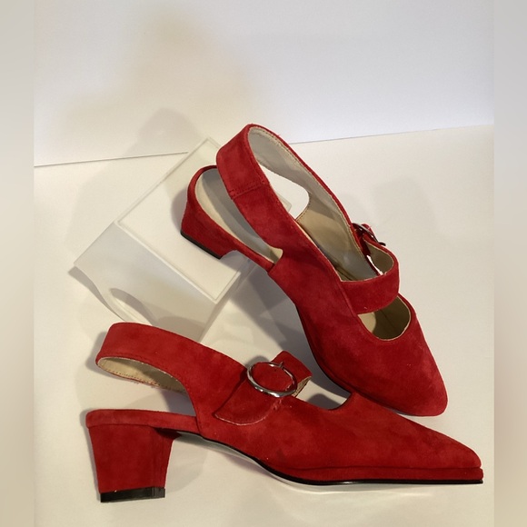 Chinese Laundry | Shoes | Vintage Chinese Laundry Pointed Toe Red Suede ...